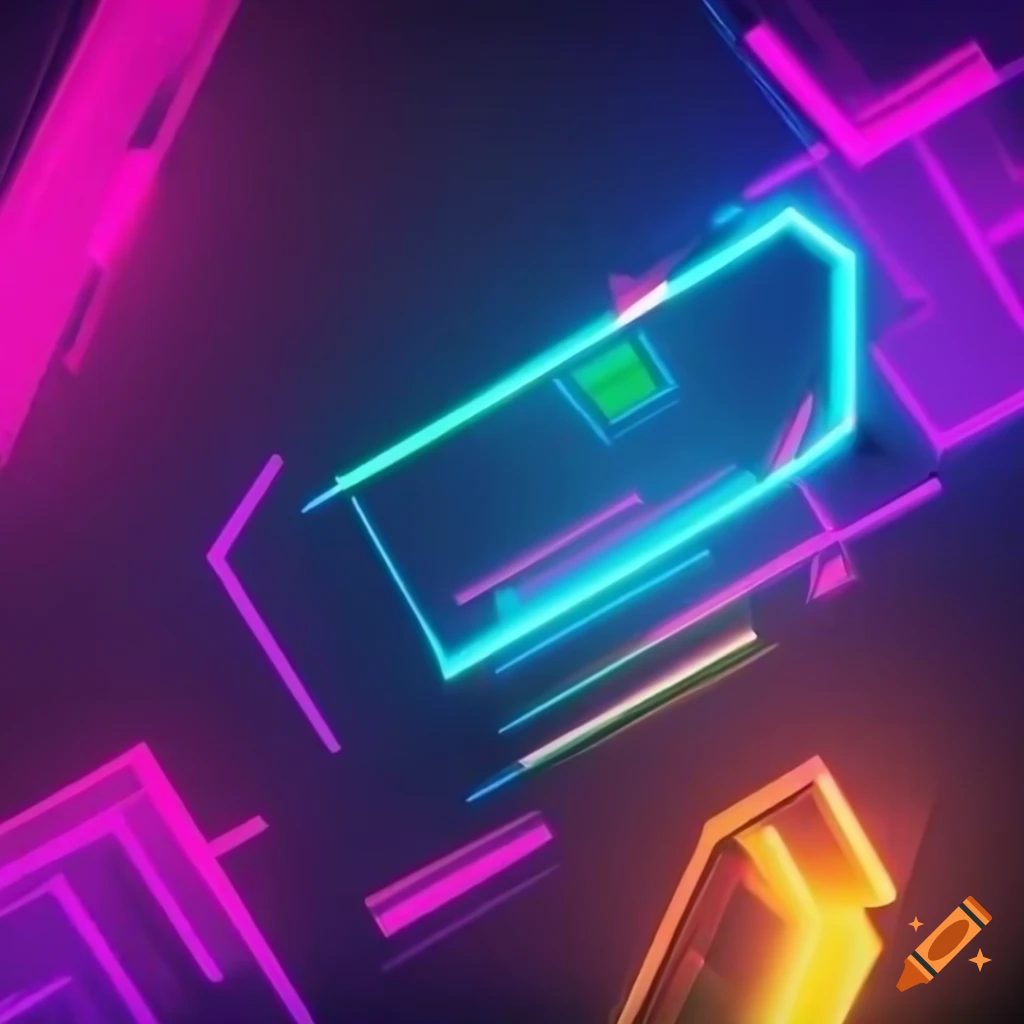 Vibrant abstract neon design for twitch streaming channel background on ...