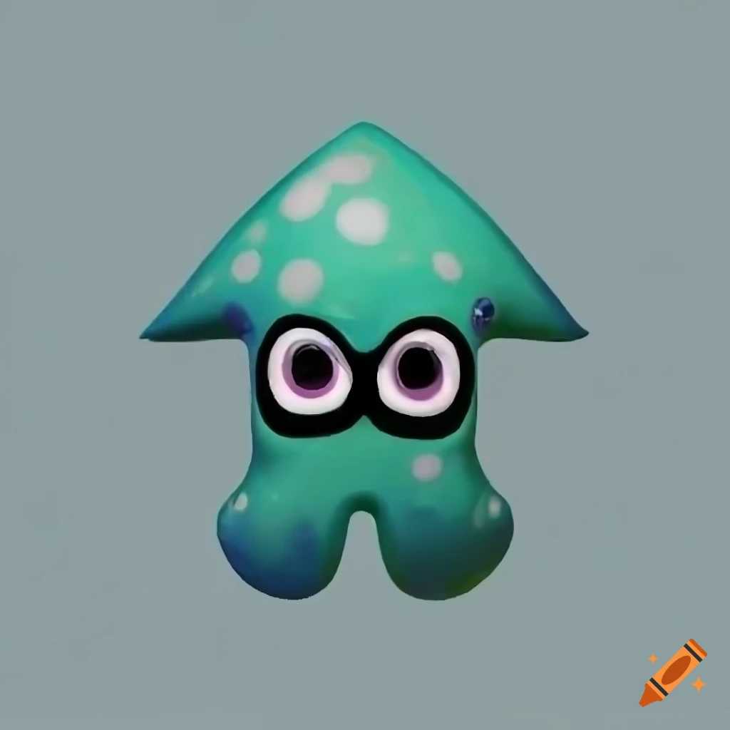 Splatoon squid white background on Craiyon