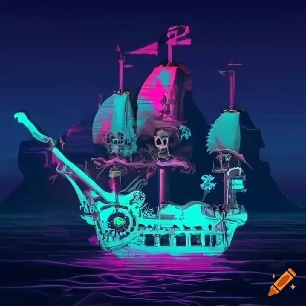 Ghost Pirate Ship Background