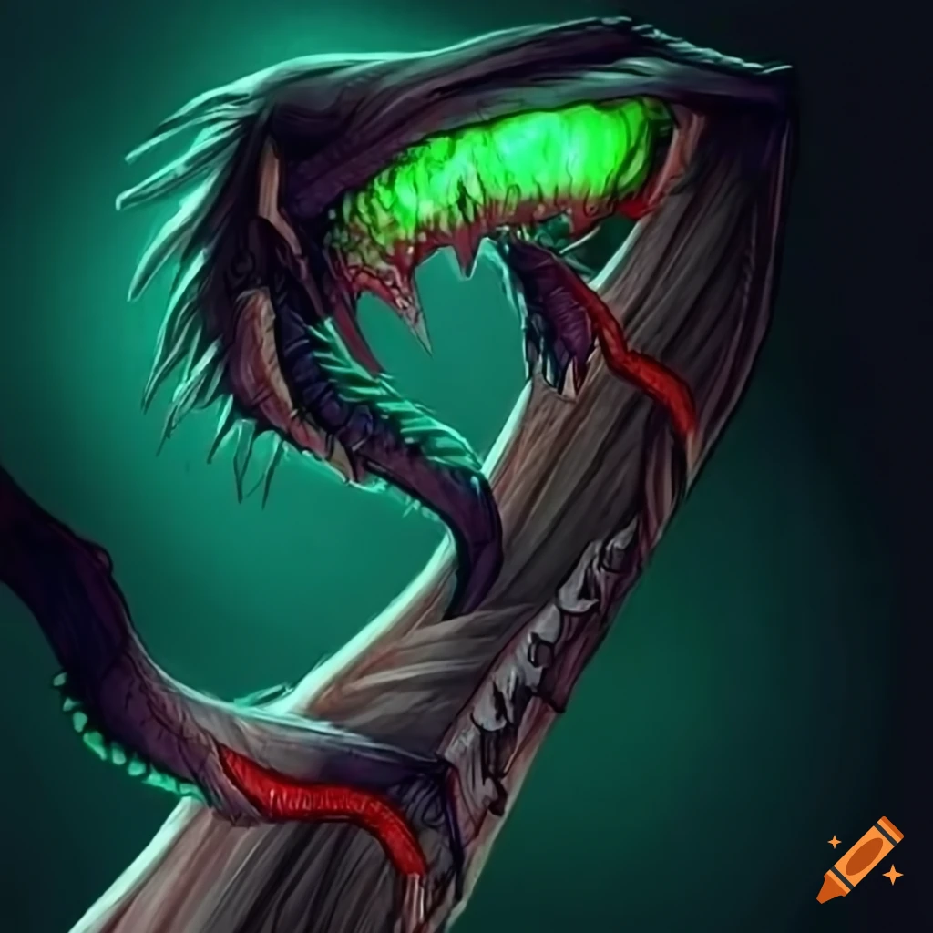 Reate an image of a menacing crow crowbar. The crowbar should have a ...