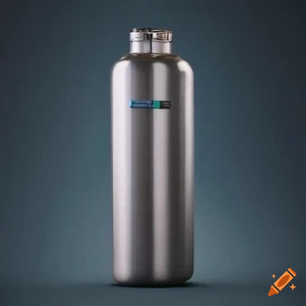 High-tech large stainless steel gas canister with advanced monitoring ...