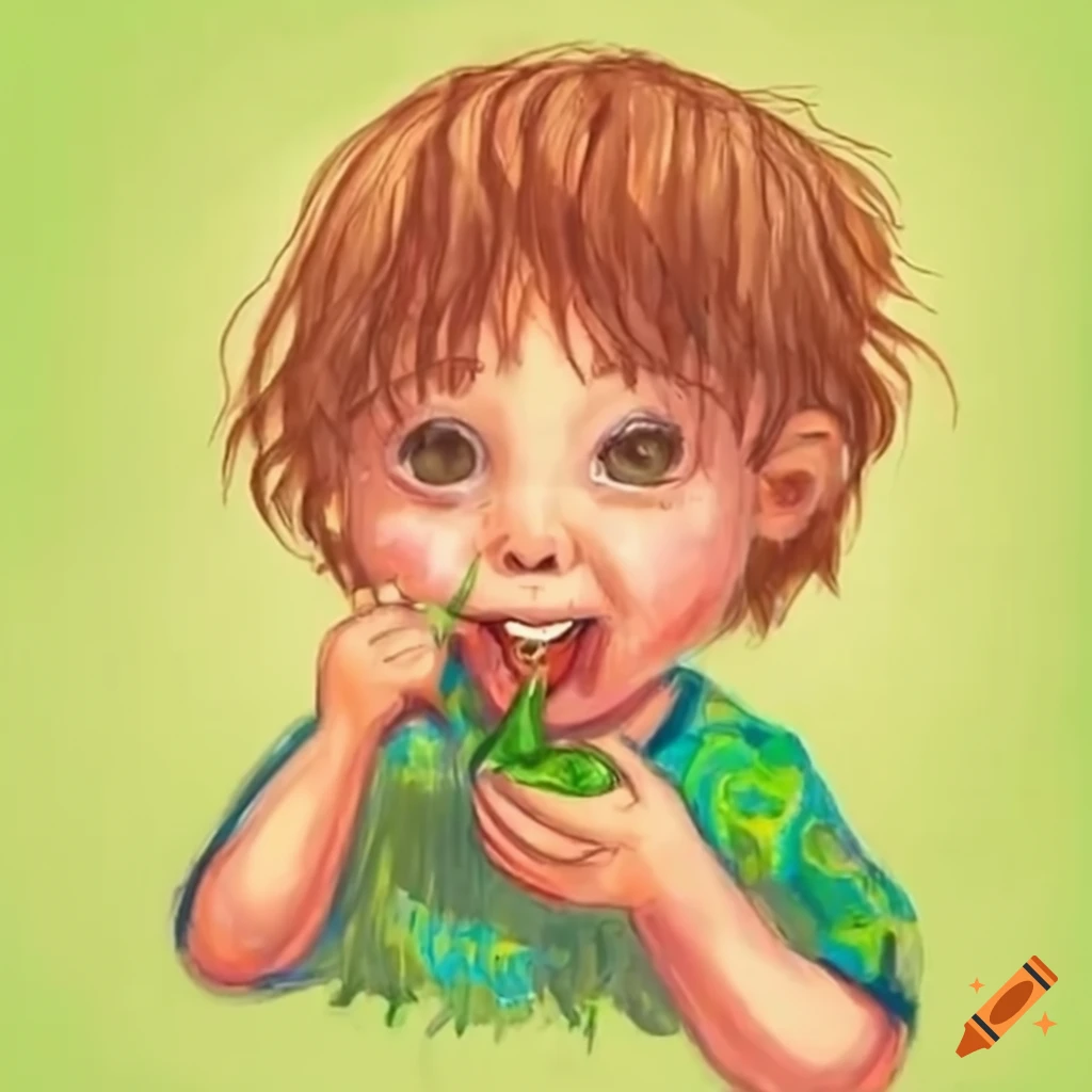 A Child Eating Vegetables Happily On Craiyon a-child-eating-vegetables-happily-on-craiyon