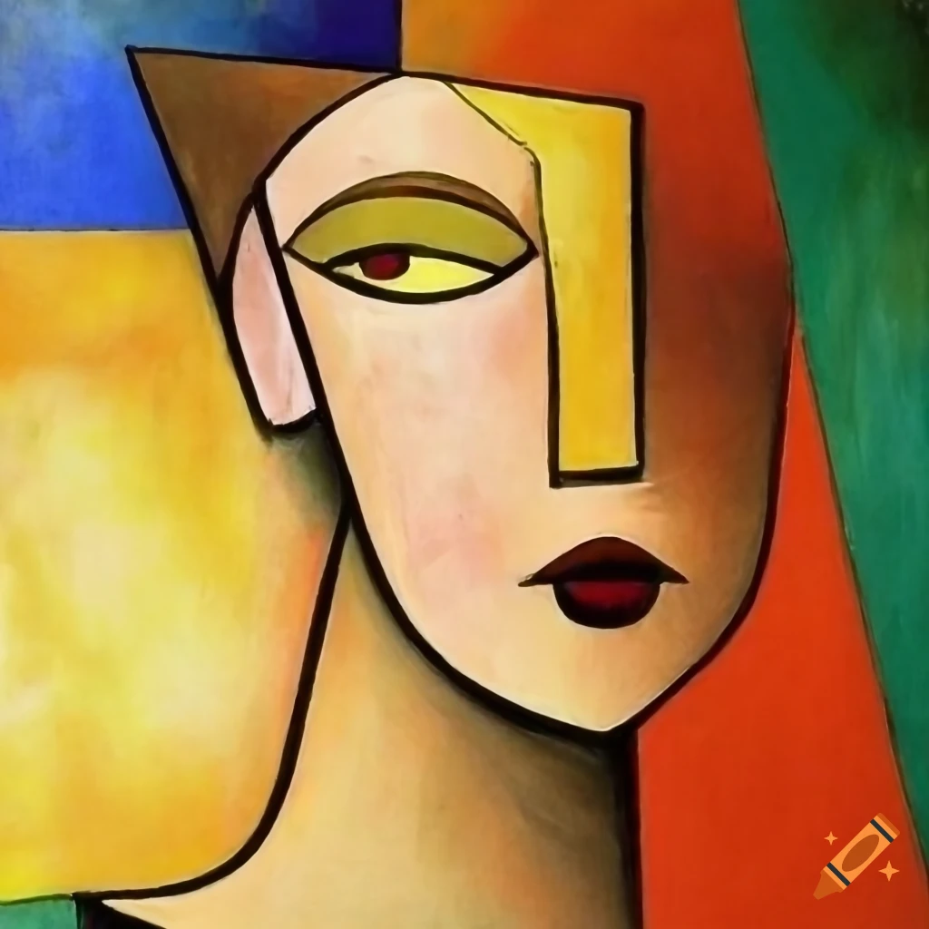 Cubism, girl, queen, beautiful