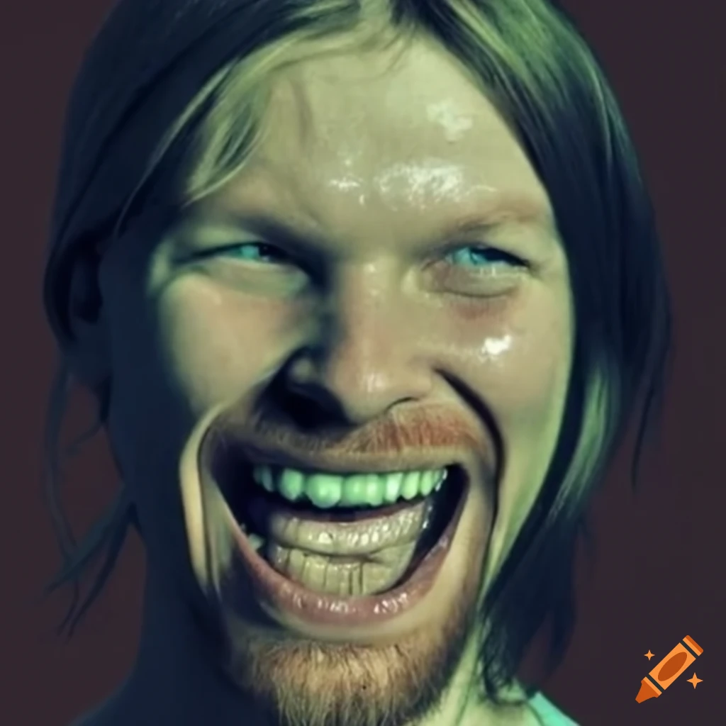 Aphex Twin creepy smile electronics on Craiyon