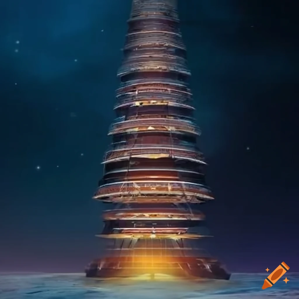 Tall building in space