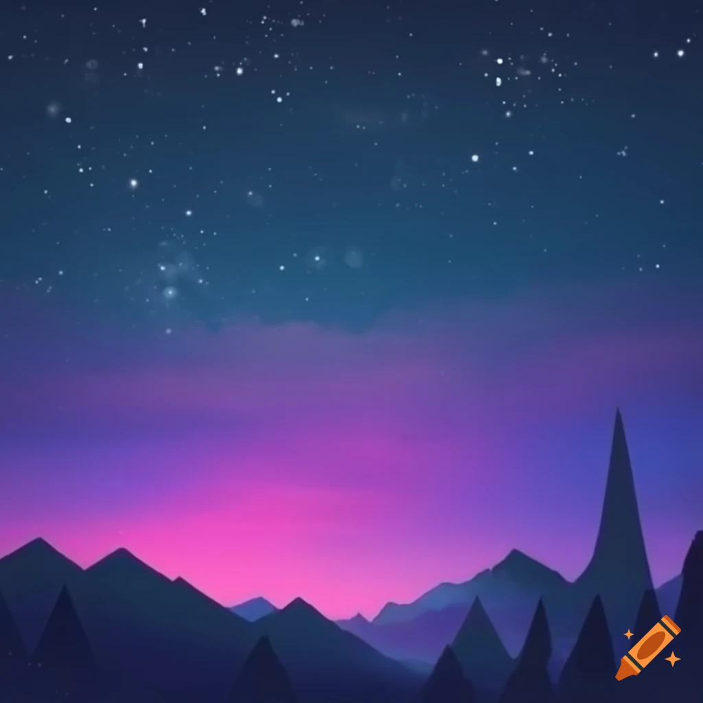 Parallax background, night sky