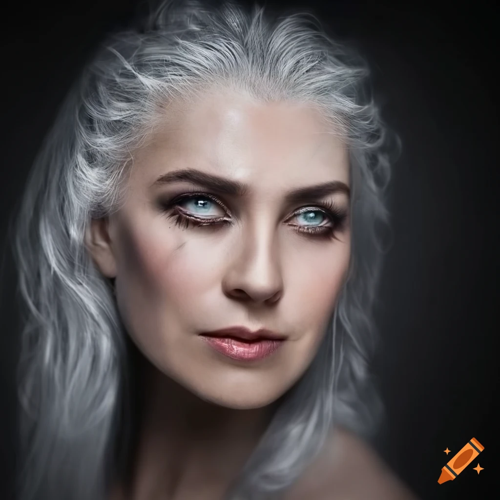 A stunning Valyrian woman with silver hair posing for a photo ...