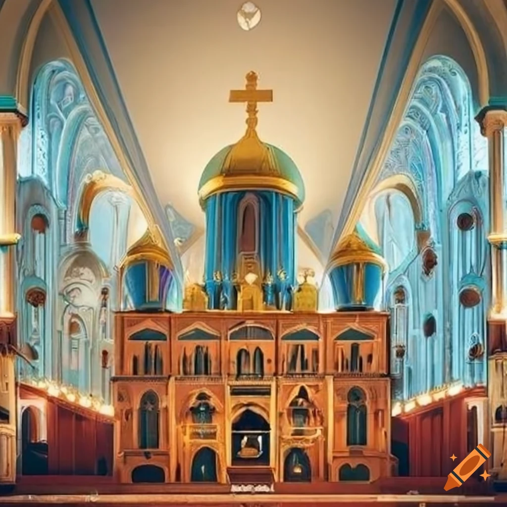 Orthodox church, building inside