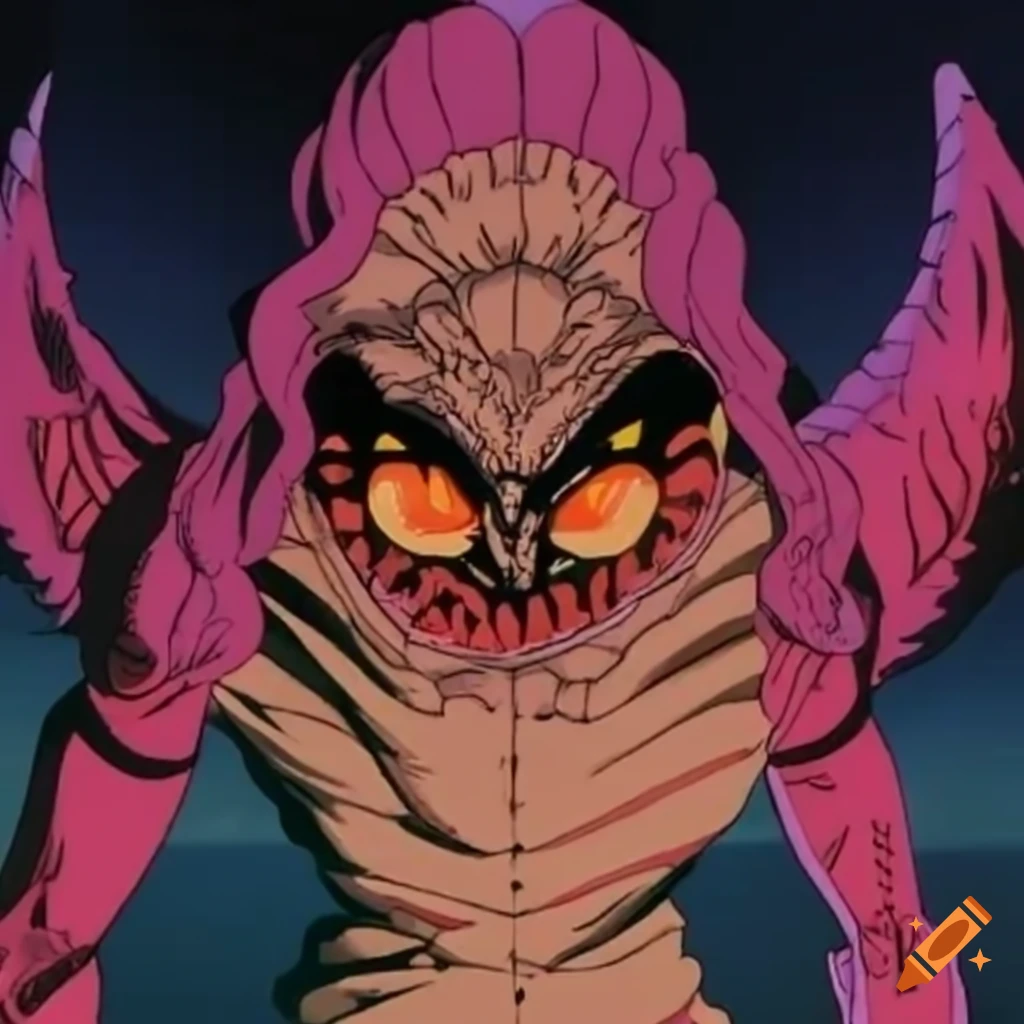 80-90's anime OVA, reptile humanoid elder being on Craiyon