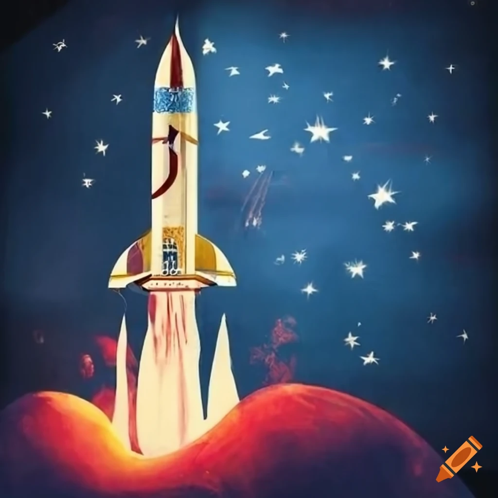 American Space Rockets Poster
