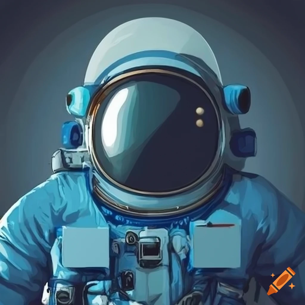 Astronaut in a blue suit