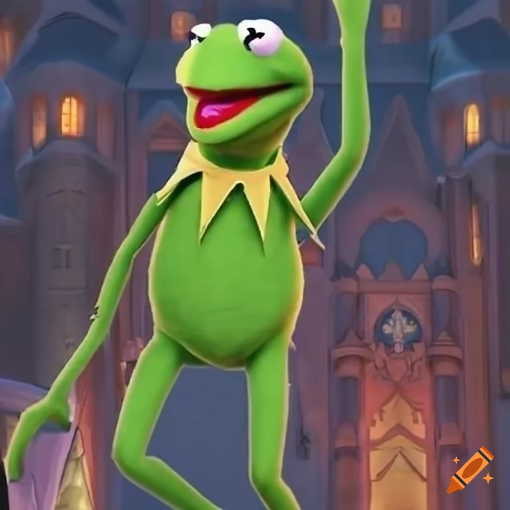 Kermit the frog appear in kingdom hearts on Craiyon