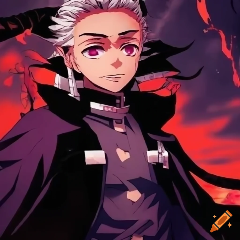 The fox hashira in the demon slayer manga style on Craiyon