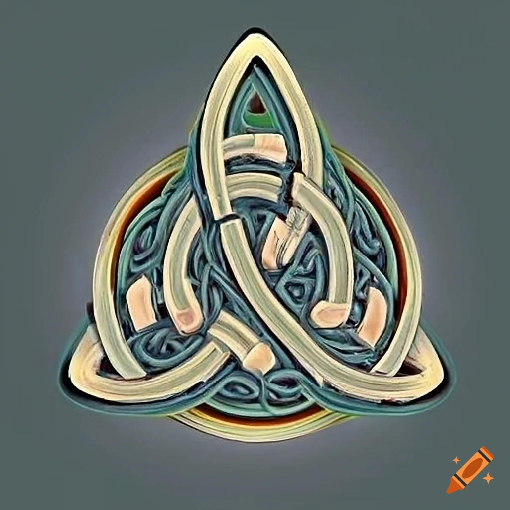Start with a traditional triquetra knotwork design. The triquetra ...