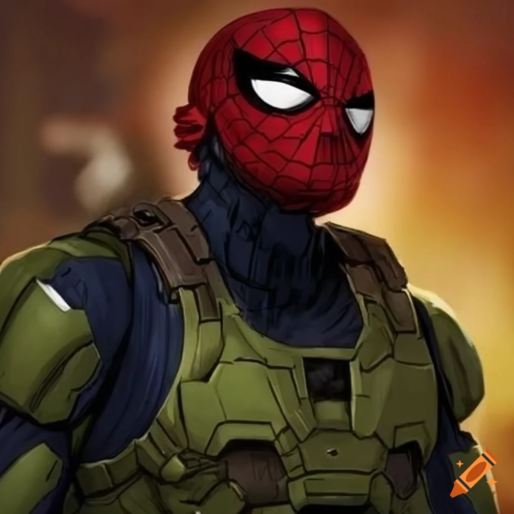 Master chief but as spiderman on Craiyon