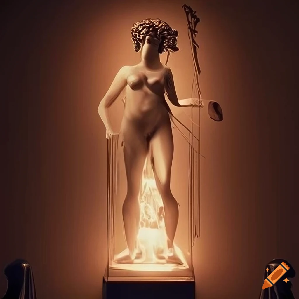 Illuminated Glass Etching of ‘Greek Mythos’-Style allegory, Hyper ...