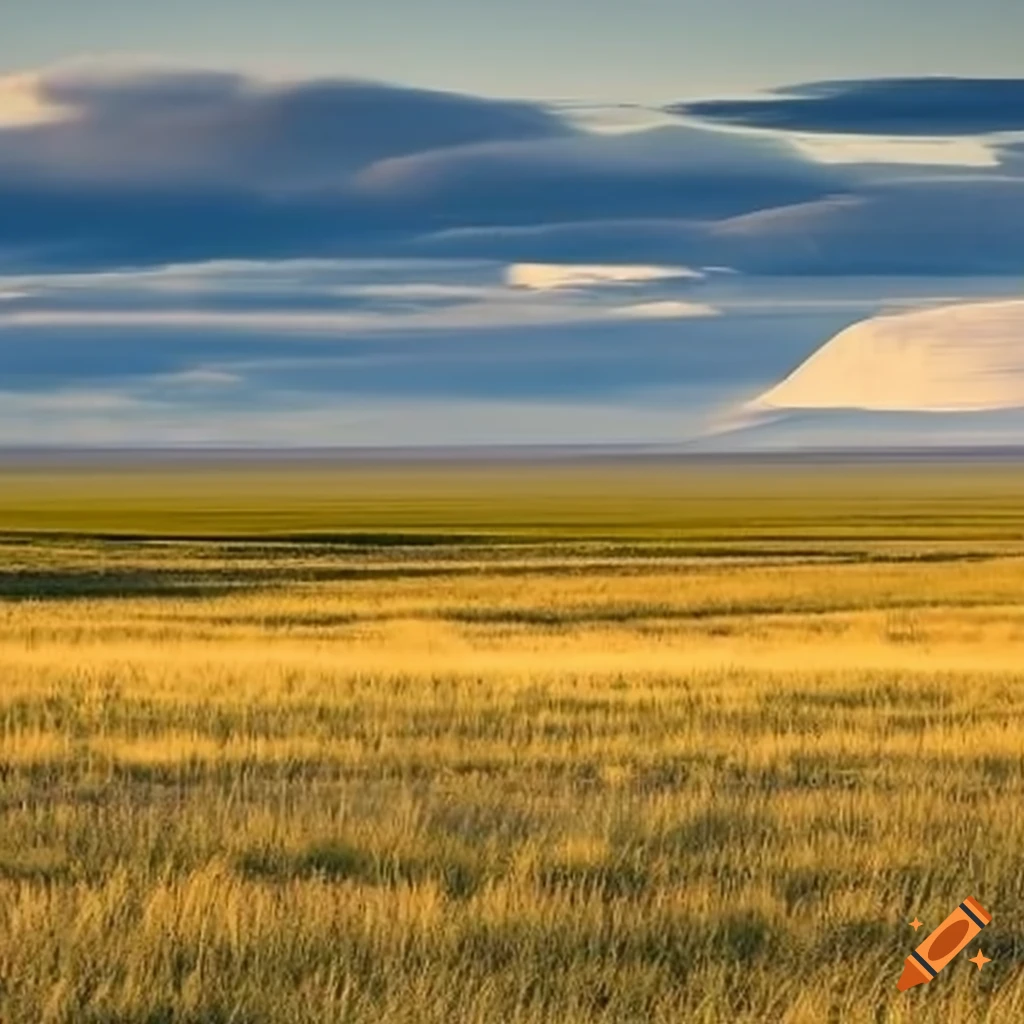 Wild landscape in great plains