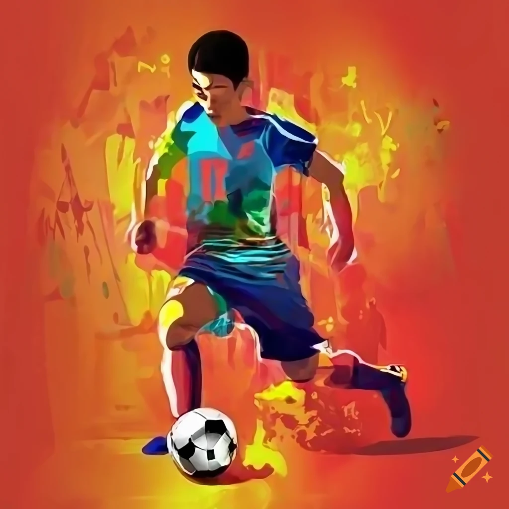 A colorful futsal poster for a tournament on Craiyon