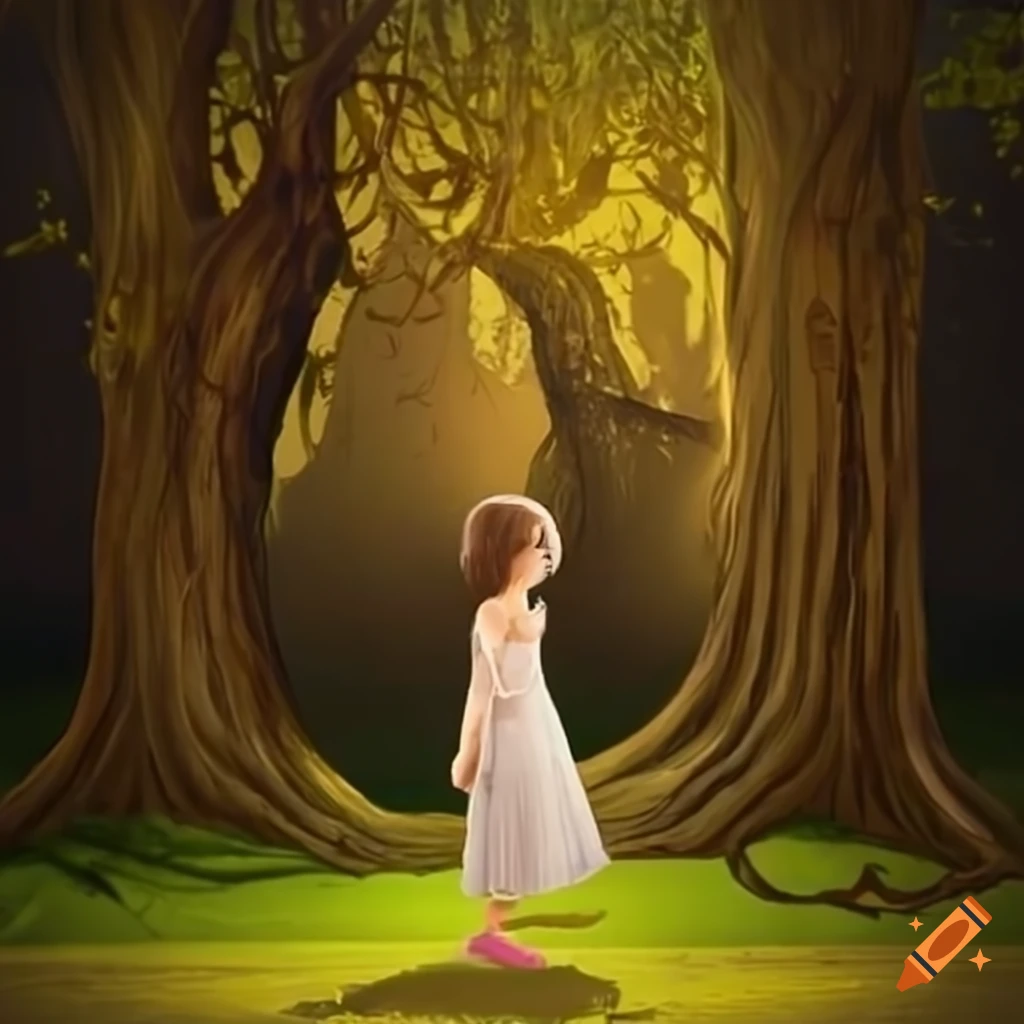 A Girl Under Tree