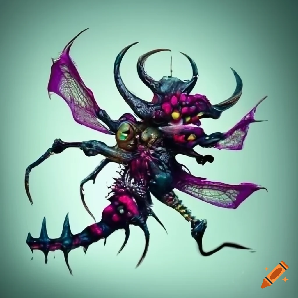 Necrotic evil dragonfly on Craiyon