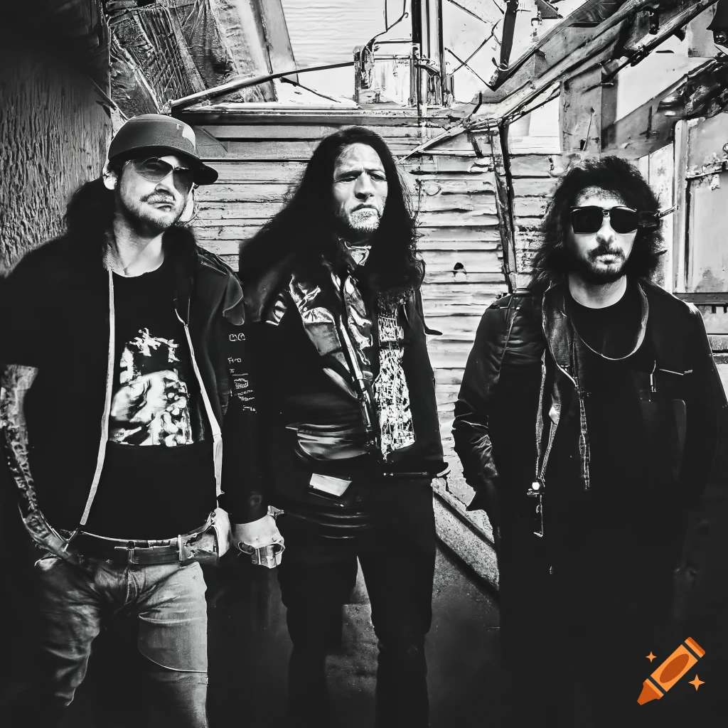 Metal portrait of los angeles music scene 78 89, facing camera, high ...