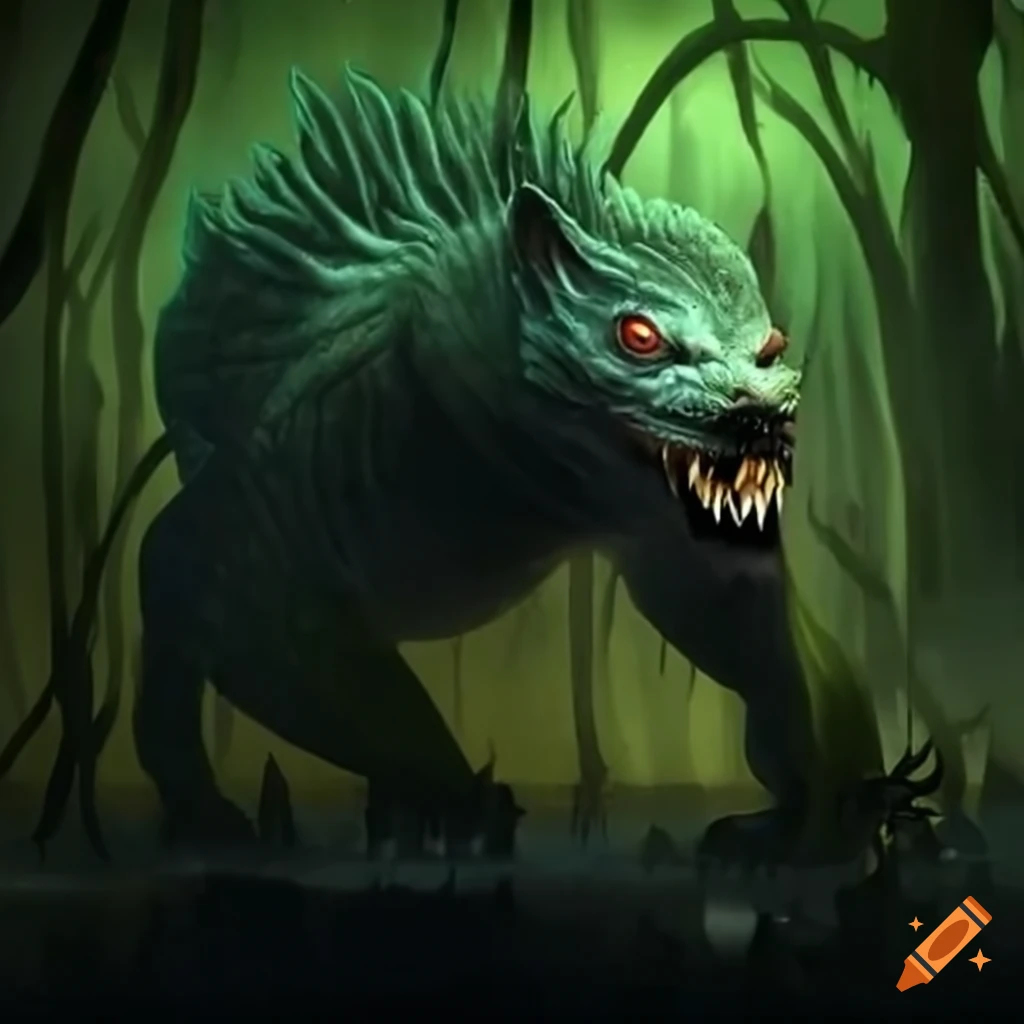 Ferocious beasts lurking in the murky swamp