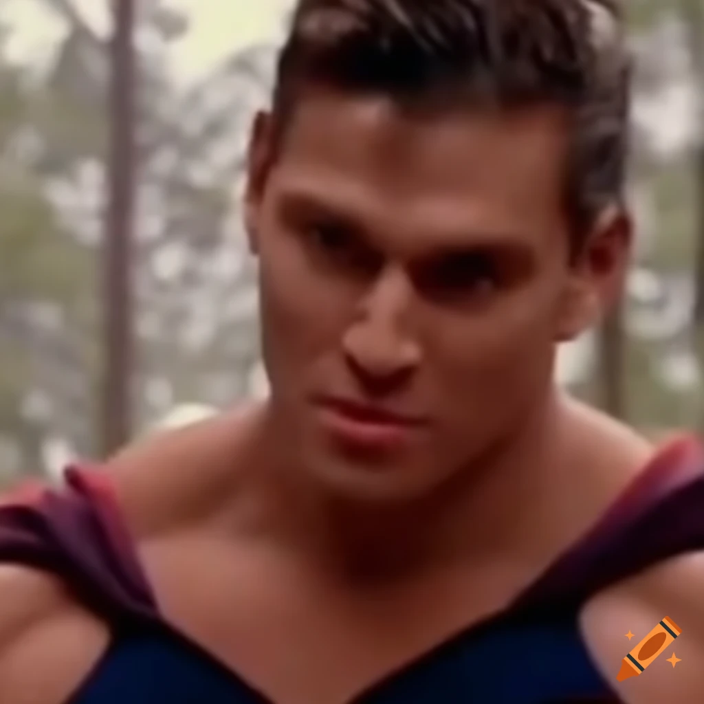 Manly masculine rugged buff superman, video footage