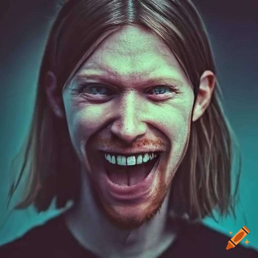 Aphex twin creepy smile on Craiyon