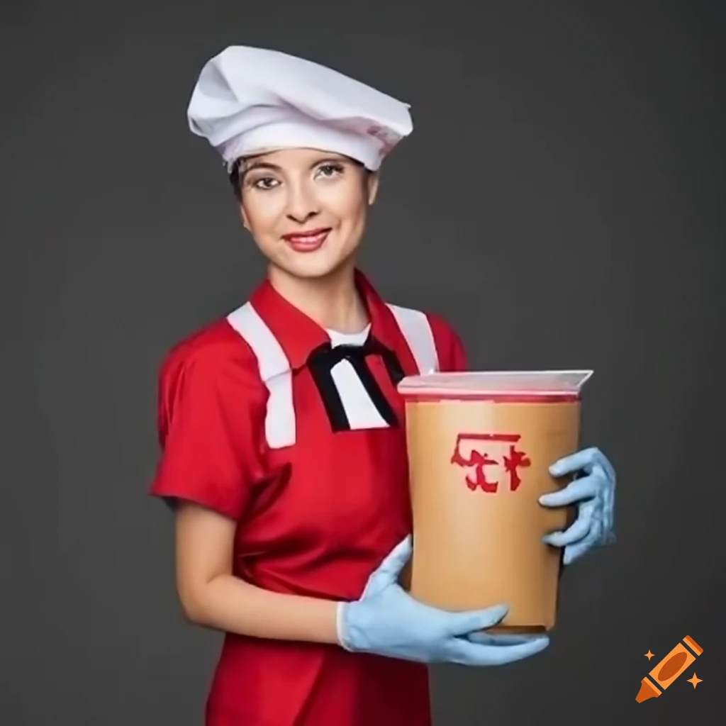 Female kfc worker on Craiyon