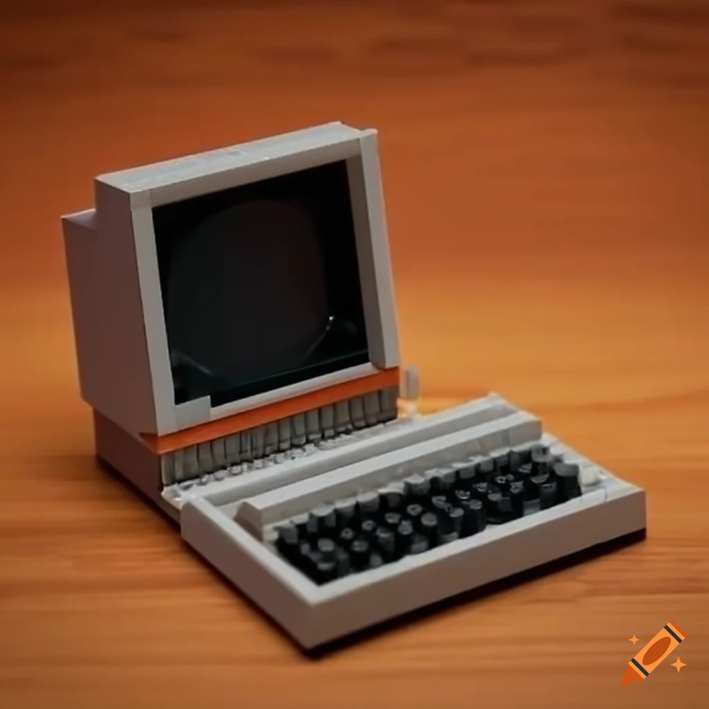 Retro computer device made of lego on Craiyon