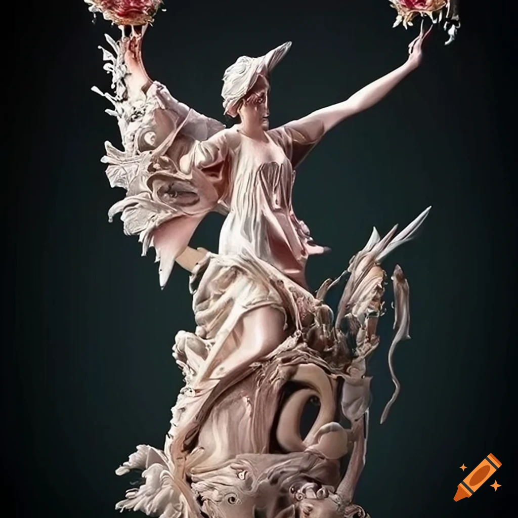 Upscale🎴🇮🇹sculpture of ‘Allegory’-Style, Hyper-defined stunning ...