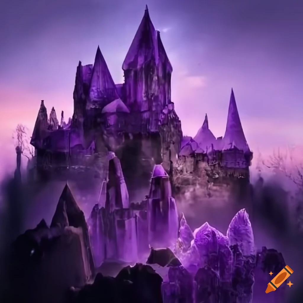 Amethyst castle on Craiyon