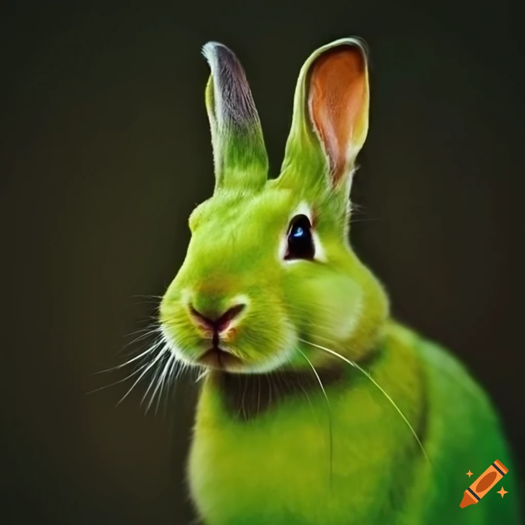 A green rabbit