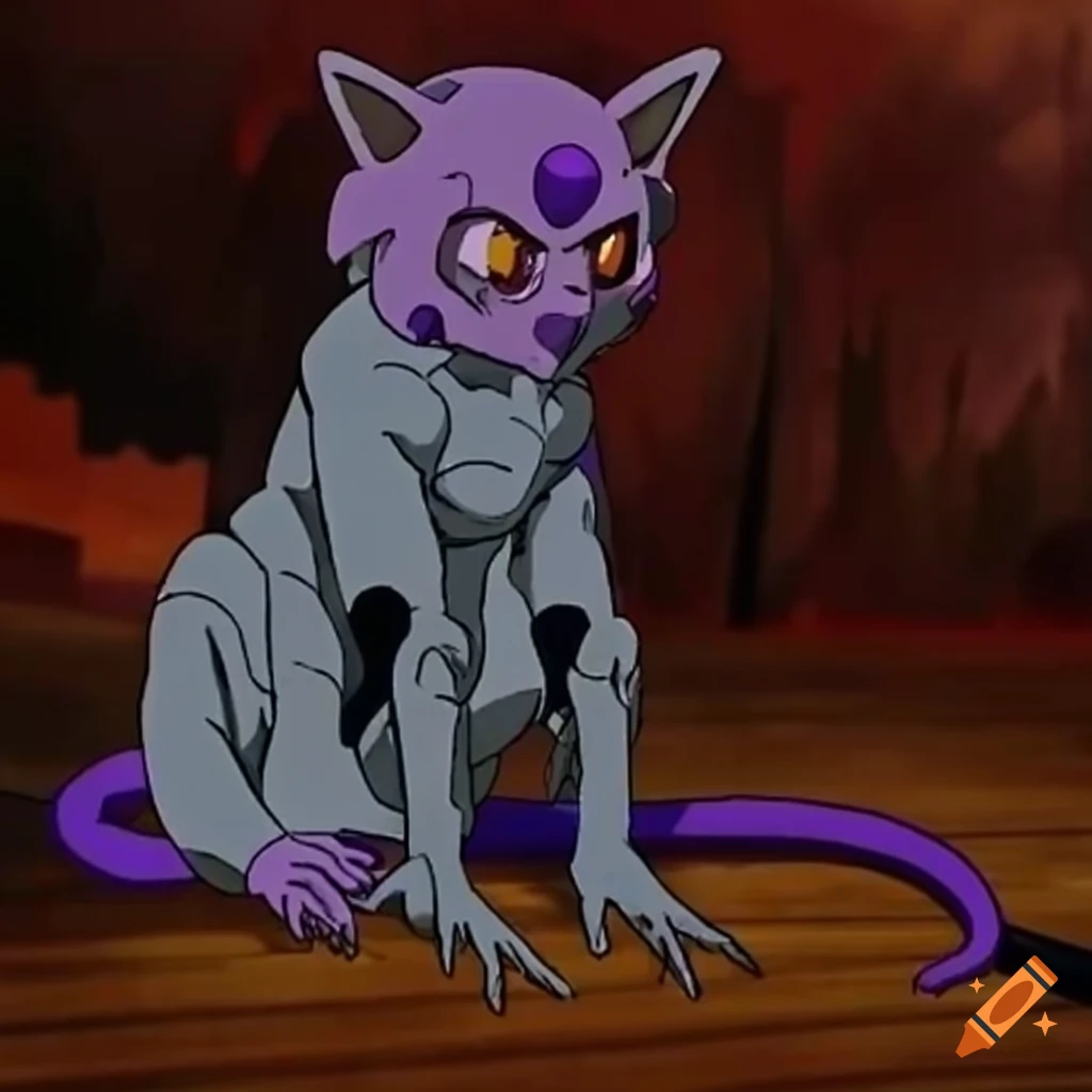 Create an anime character with a unique fusion of Frieza's sleek alien ...