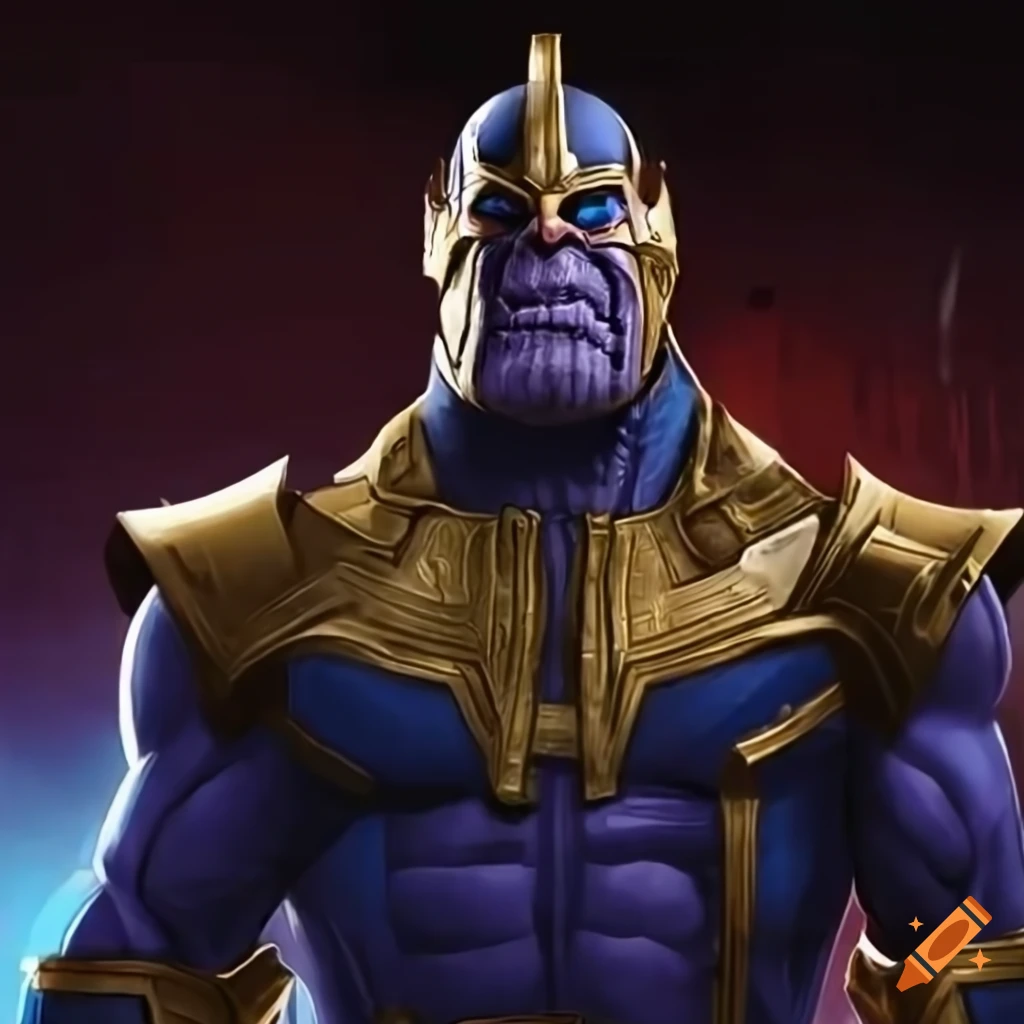 Grimmace as thanos on Craiyon