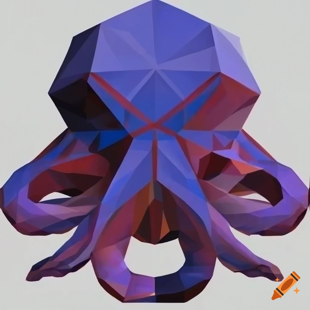 Octopus cubism polygon
