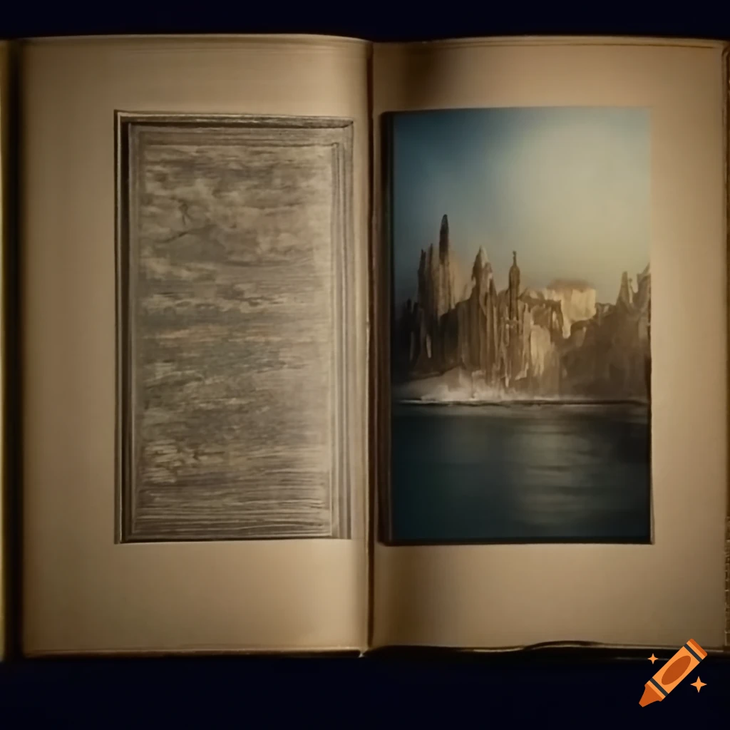 First page of a fantasy book on Craiyon