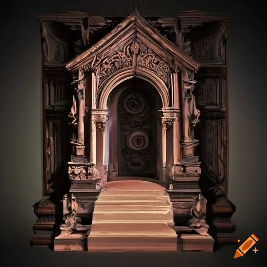 Architectural Stave-getaway sculpture ‘stunning scene 🎬 of 🎴🚪’ within a ...