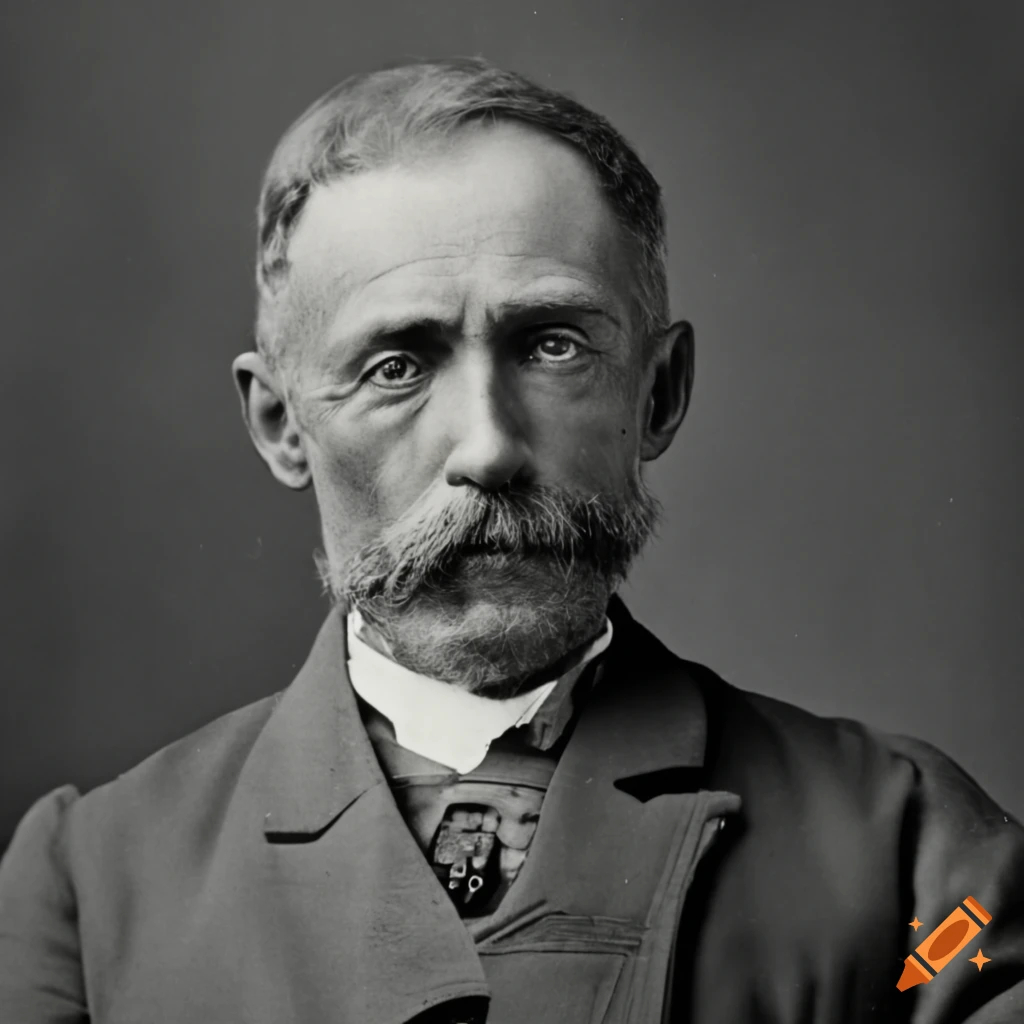 A photograph of a French man from 1879 on Craiyon