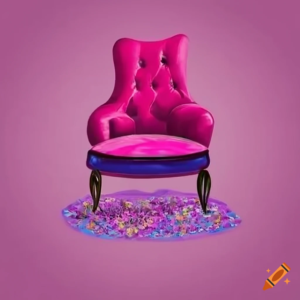 Vibrant, pink chairs on Craiyon