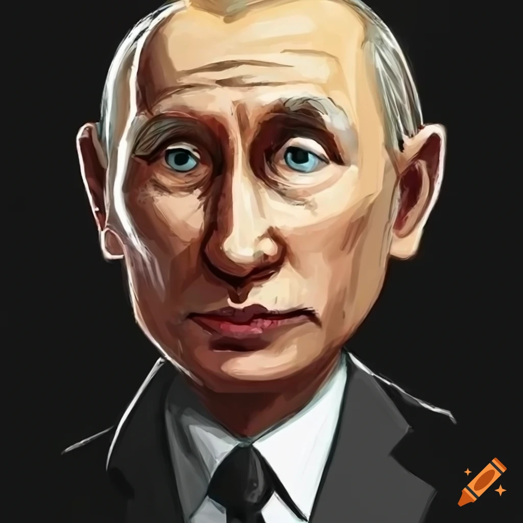 Draw putin as a tires old man