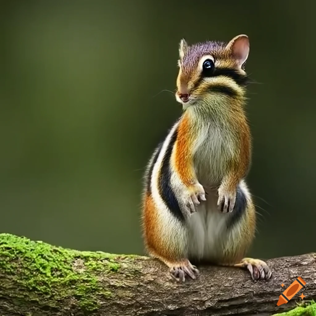 A whimsical striped forest creature inspired by both deer and chipmunks ...