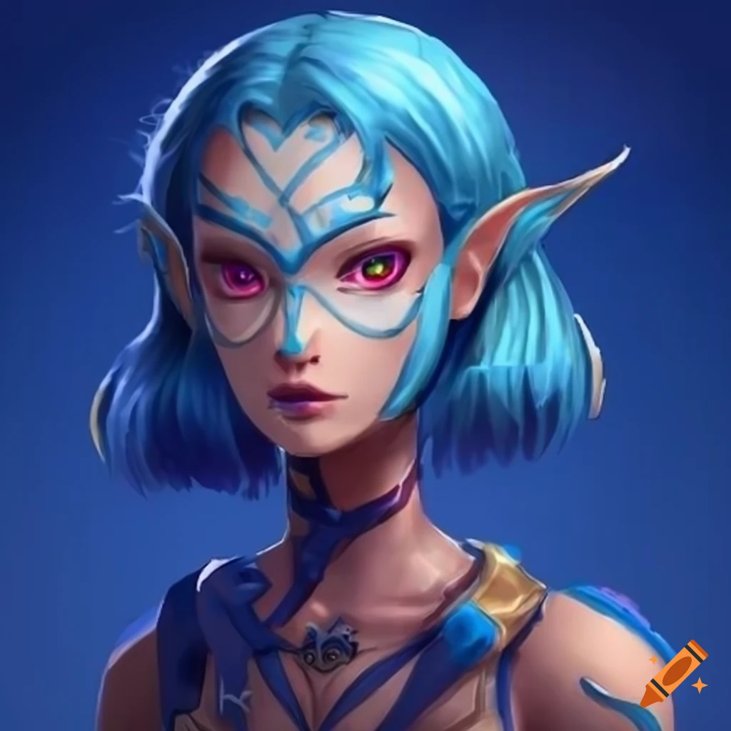 Kintsugi glod blue and whight skin original characters on Craiyon