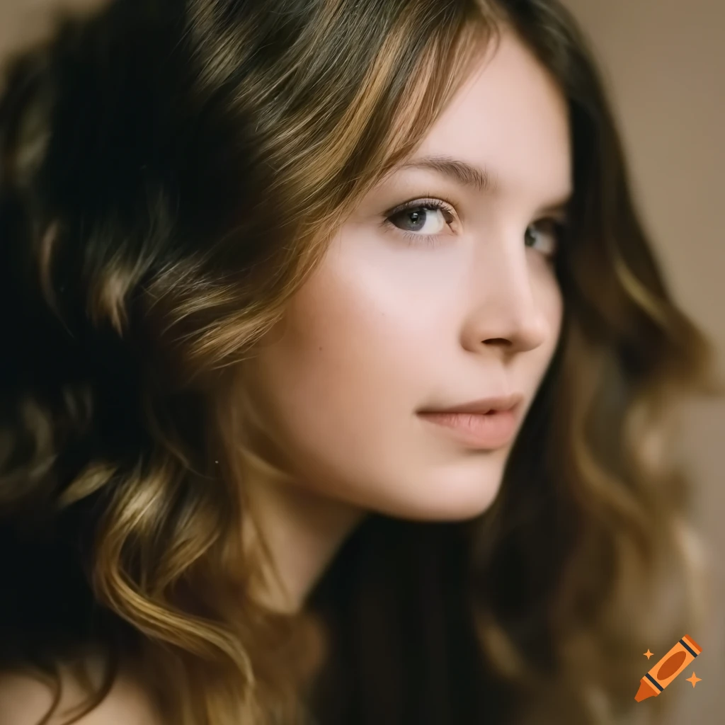 1girl , solo, portrait of your neurotic woman with golden rose on hair, ,blurry background ...