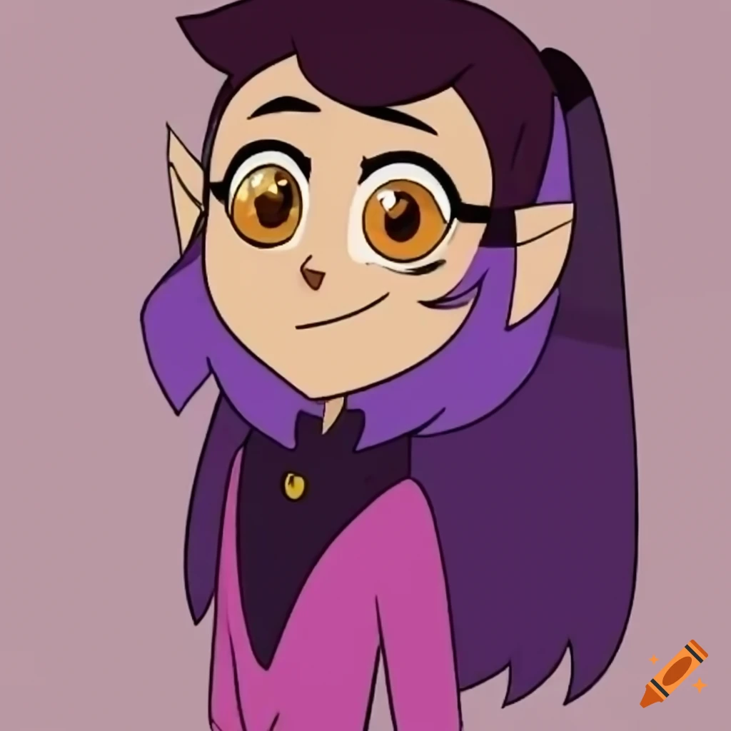 The Owl House oc a human with dark purple hair, in the healing track on ...