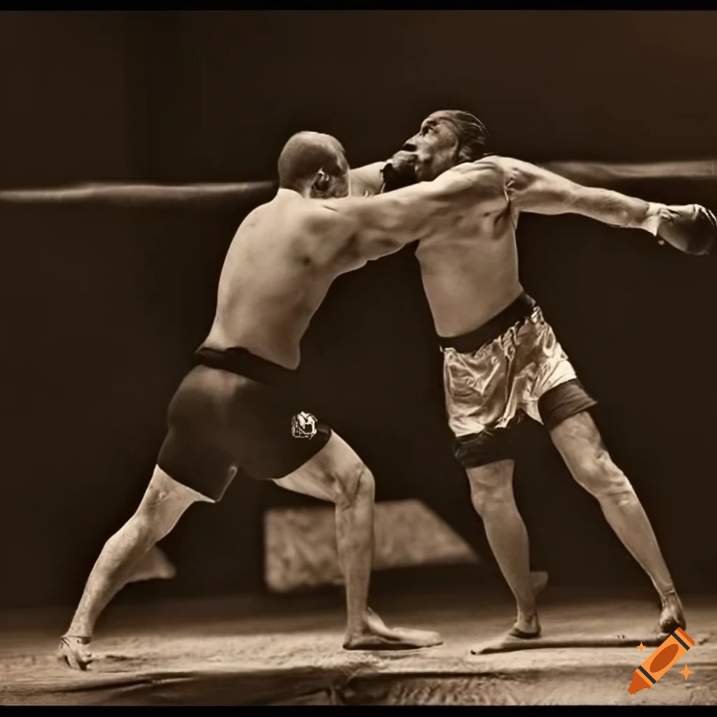 Abraham lincoln mma fighting vintage sepia