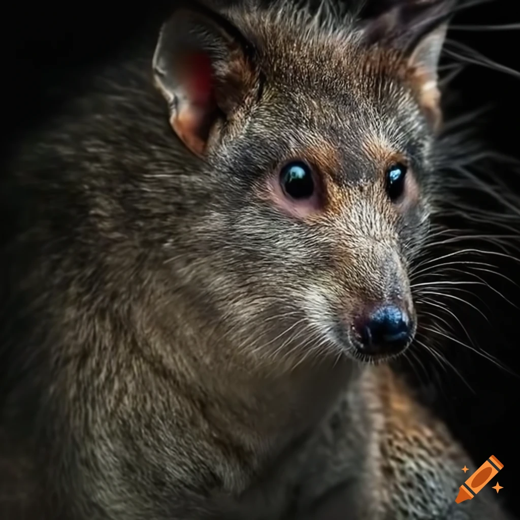 A mythical creature blending characteristics of a rat and wolf on Craiyon