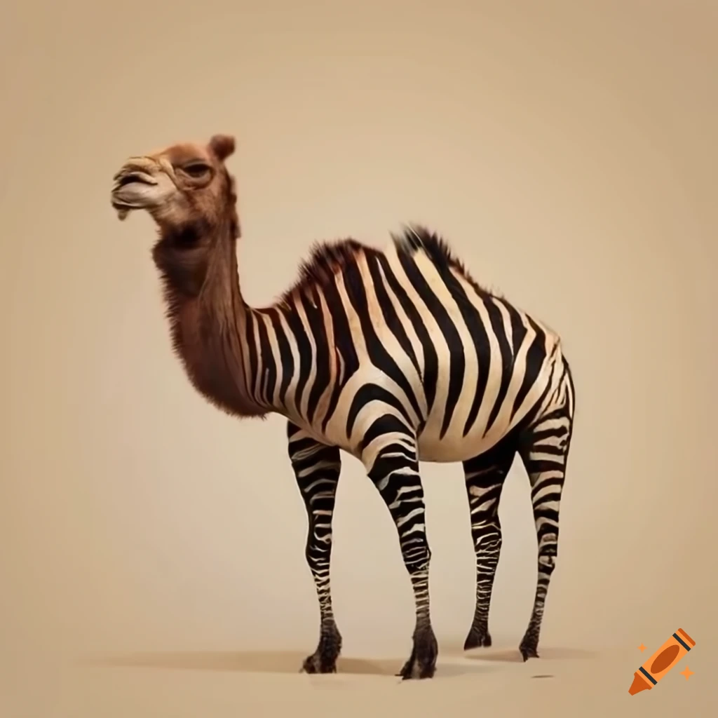 Mixed Camel and Zebra on Craiyon
