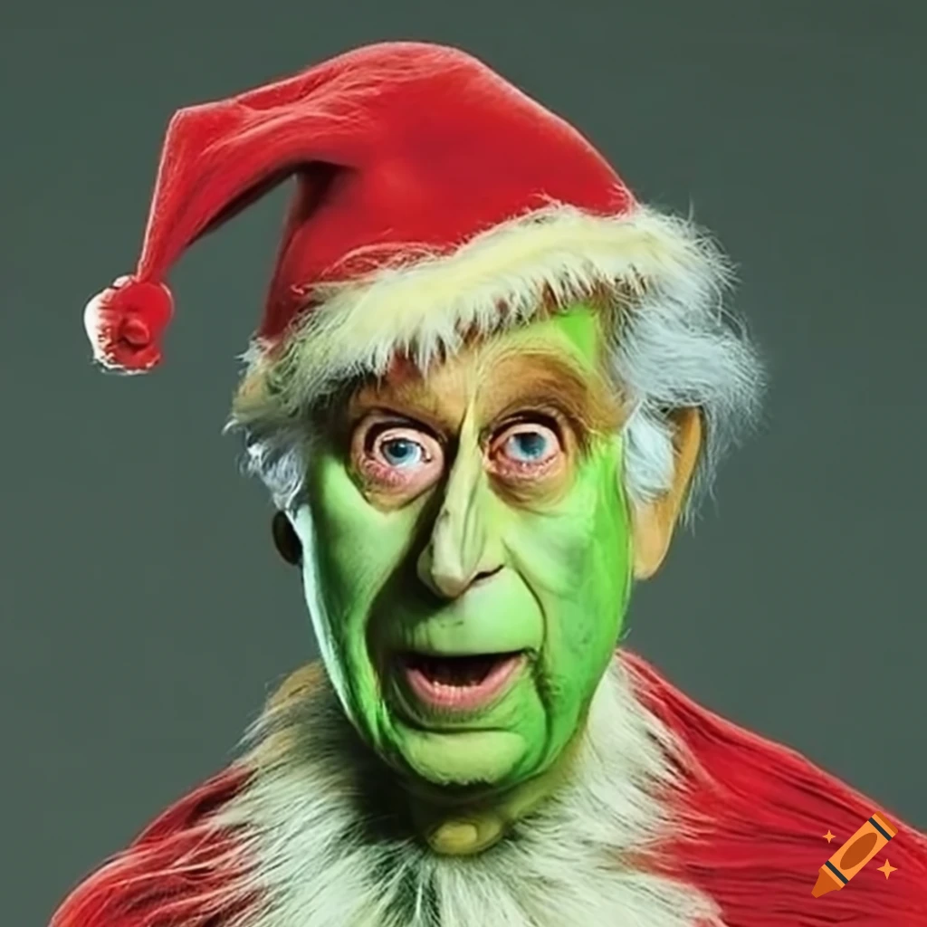 Prince charles dressed as the grinch