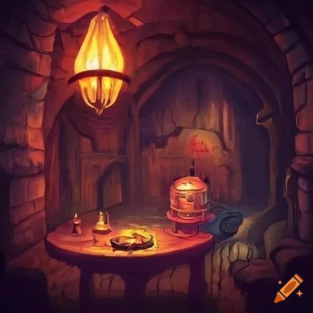 A bar in a dungeon